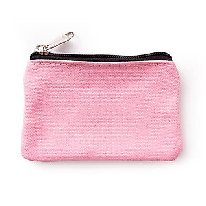 HappyDaily 6 Pack Canvas Zipper Bags Small Makeup Bags Lipstick Cosmatic Organizer Small Storage Pouch Carrying Purse (Pink/Hotpink/Sky Blue/Purple/Orange/Grey, Small (3.1'' x 5.1'')) (HD274)