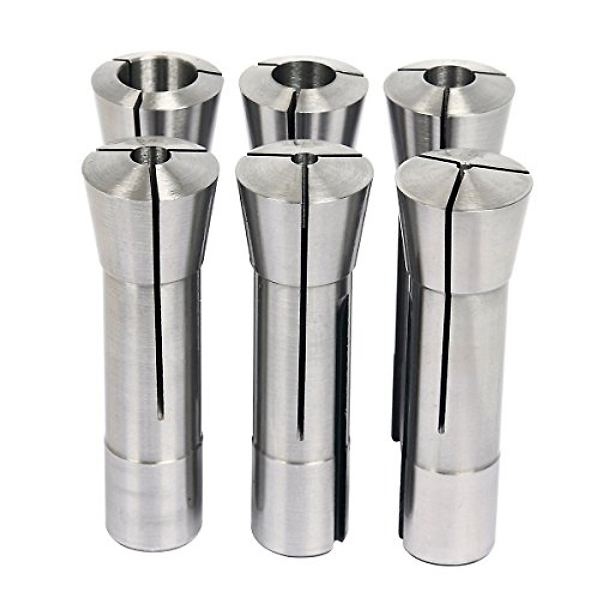 8MILELAKE 1/8-3/4" Precision R8 Collets 6pcs Mill Chuck Holder for Bridgeport .0006