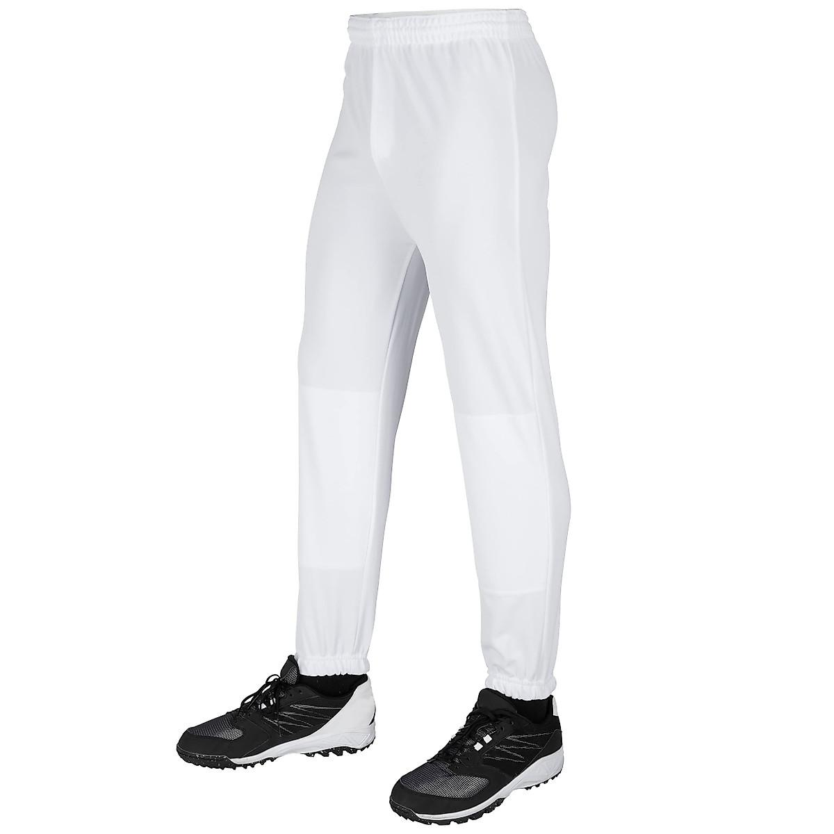 CHAMPRO mens Pull-up Baseball Performance Polyester Pull Up Pant, White, Medium US