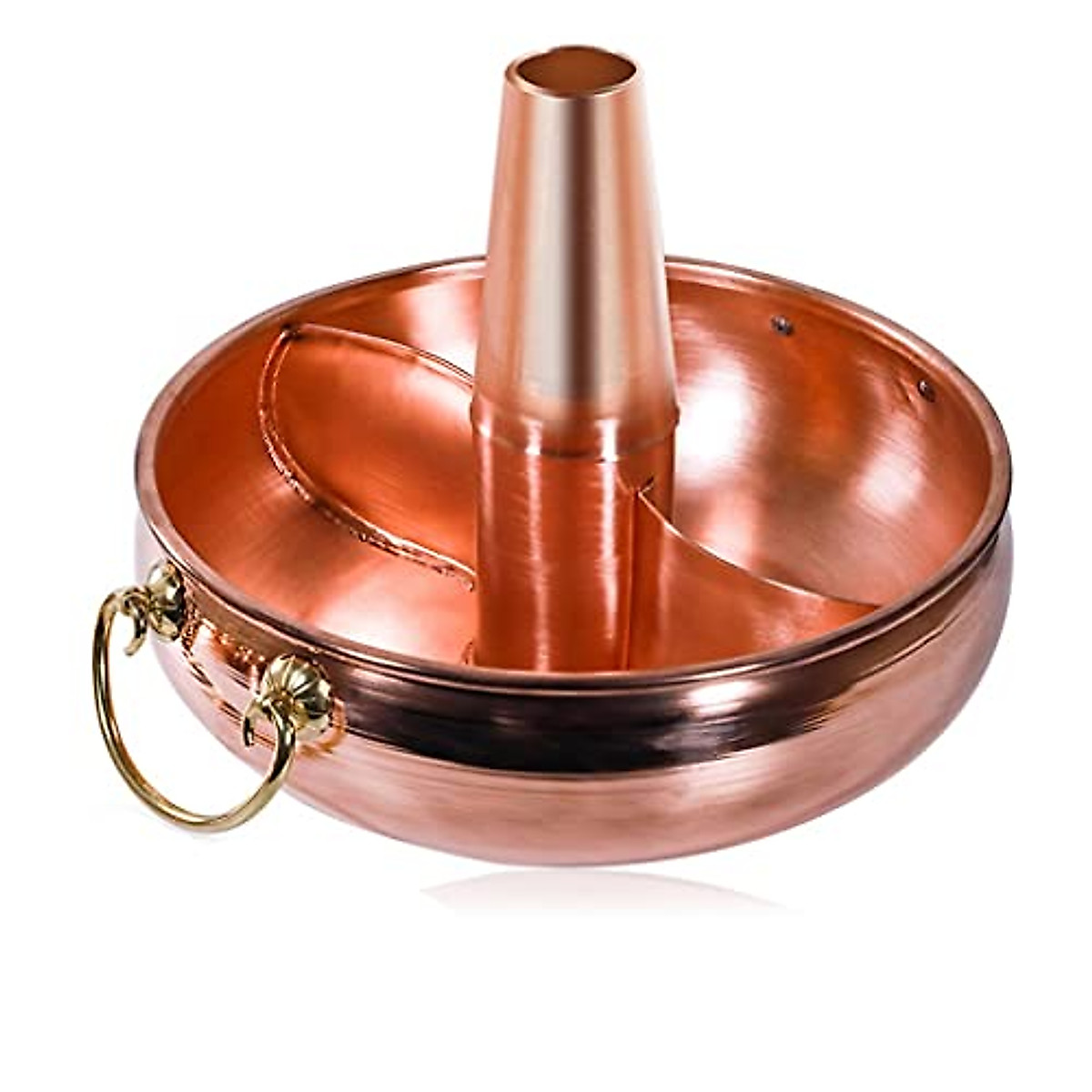 Chafing Dishes Induction Cooker Copper Hot Pot, Thickened Clear Soup Pot Mandarin Duck Pot Induction Cooker Gas Universal Copper Pot Household Copper Hot Pot (Color : B, Size : 28cm)