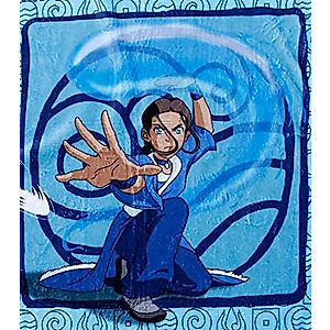 Avatar: The Last Airbender Throw Blanket Aang Zuko Katara Toph Elements Plush Throw Blanket | Cozy Sherpa Blanket | Super Soft Lightweight Fleece Blanket | Geeky Home Decor | 45 x 60 Inches