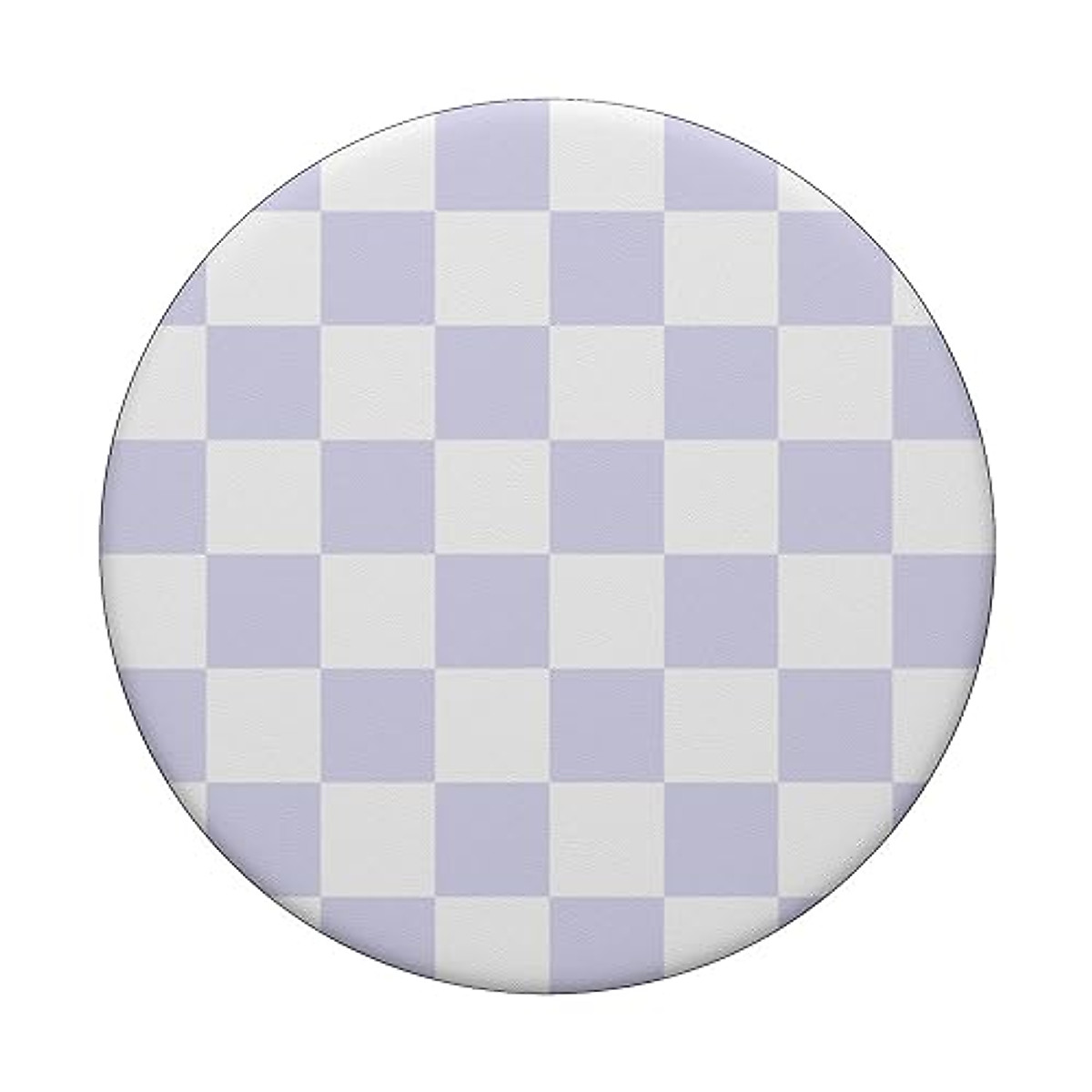 Cute Pastel Lavender Off White Checker Pattern Design PopSockets Standard PopGrip