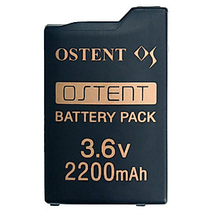 OSTENT High Capacity Quality Real 2200mAh 3.6V Lithium Ion Li-ion Polymer Rechargeable Battery Pack Replacement Upgraded Version for Sony PSP 1000 PSP-280 Console Video Games