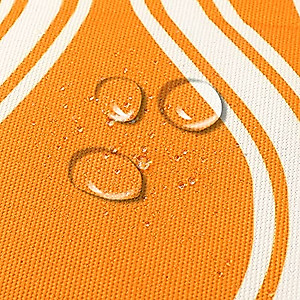 Outdoor Waterproof Throw Pillow Covers, Outdoor Patio Pillows Waterproof, Geometric Pillowcases, Waterproof Cushion Cover, Outdoor Pillow for Patio Furniture Outdoor Sun Umbrella Garden Sofa (Orange)