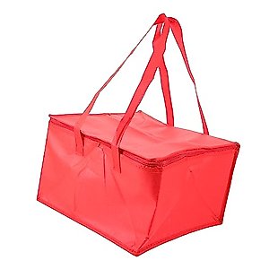 CLISPEED Zip Ties Outdoor Insulation Bags Insulated Delivery Bags Insulated Bags for Shopping Food Delivery Storage Bag Non-woven Fabric With Zipper Ice Bag Food Carrier Bag Delivery Bag
