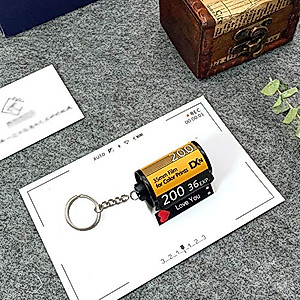 GIFTSDIY Custom Camera Film Roll Keychain,Camera Photo Roll Keychain with Reel Album 10 Pictures