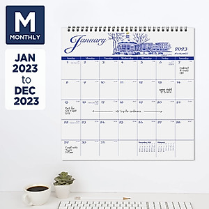 AT-A-GLANCE 2023 Wall Calendar, 12" x 12", Medium, Spiral Bound, Monthly, Illustratorâ€™s Edition (G100017)