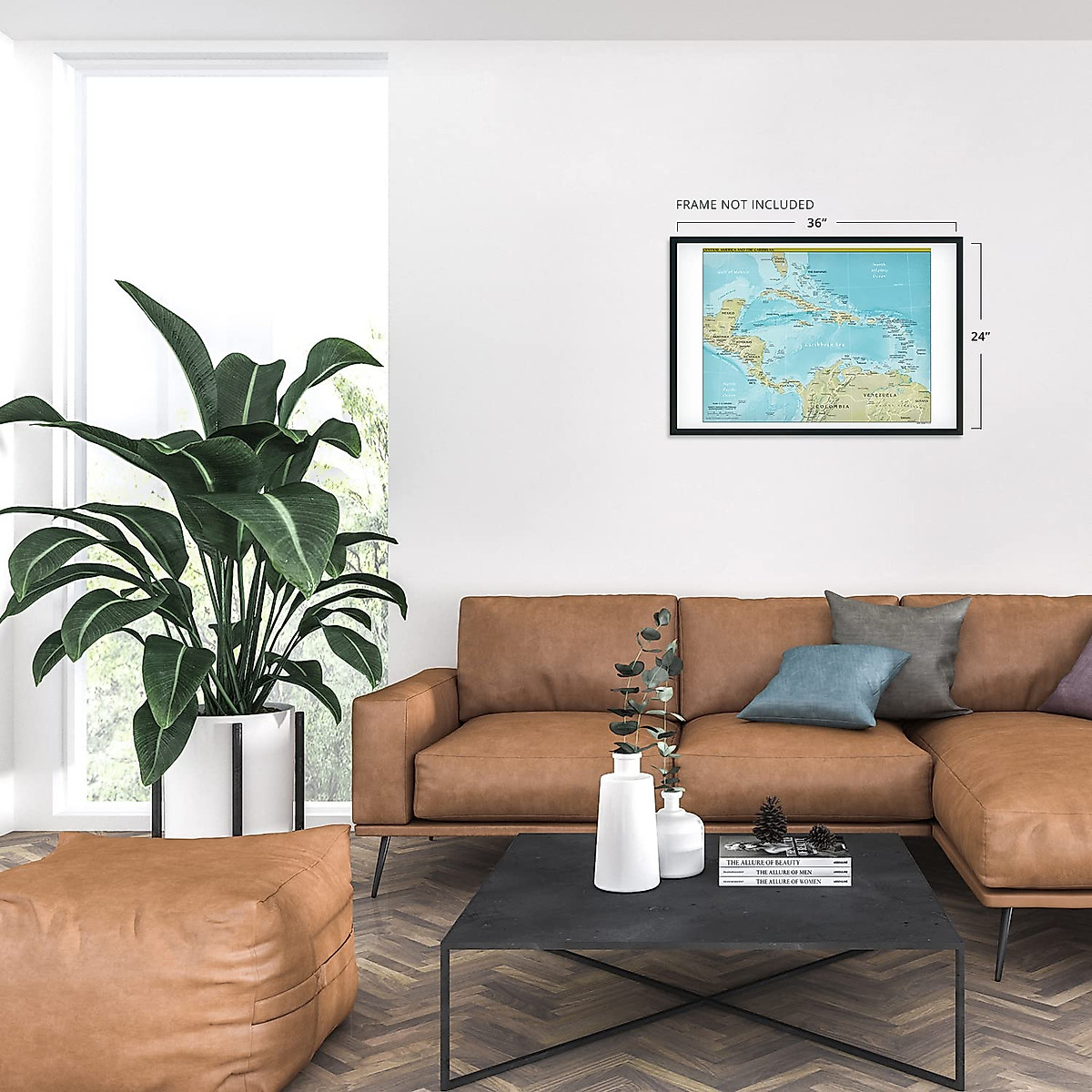 HISTORIX 2021 Central America Map - 24x36 Inch Central America and Caribbean Map - Wall Map of Central America and the Caribbean Poster Print