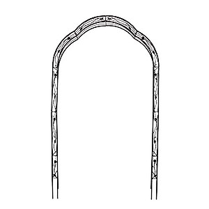 Peach Tree 2 Sides Outdoor Metal Garden Arbor 8'10"H x 4'11"W Black Trellis Various Archway Flowers Climbing Plant Lawn Backyard