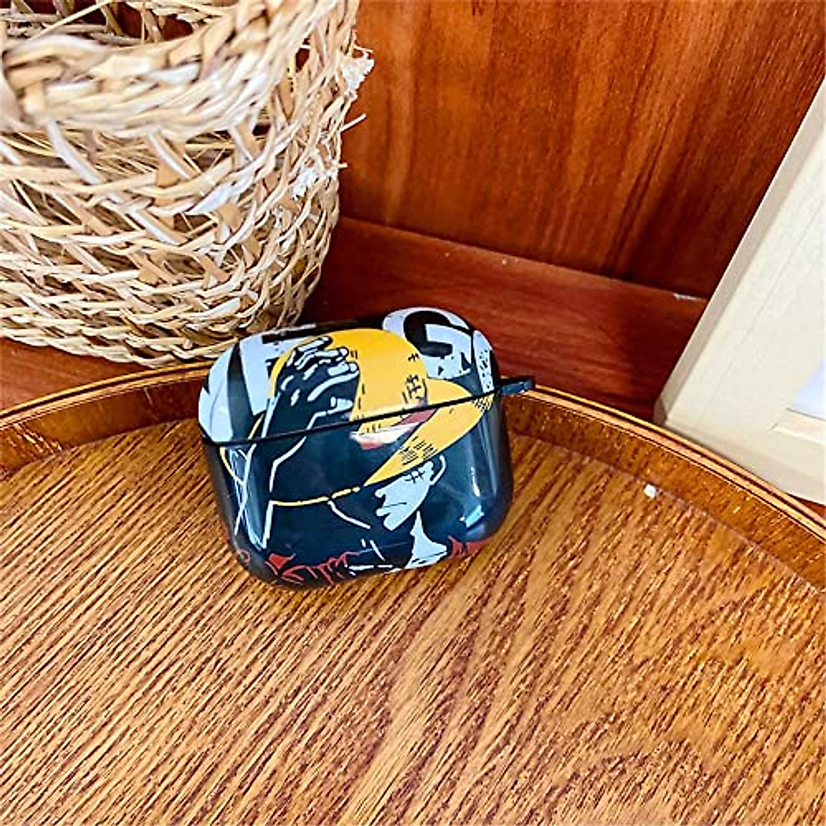 Airpods 3 Case 3rd Generation Airpods 3D Fashion Cute Cartoon Character Theme Design Protective case, Suitable for Airpods 3 Wireless Charging, with Keychain Airpods 3 case (Straw Hat Luffy)