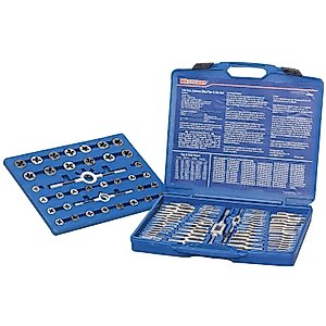Tap/Die Set, 110 Pc, High Carbon Steel