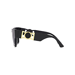 Versace Woman Sunglasses Black Frame, Dark Grey Lenses, 52MM