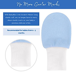 Anti-Scratch Mittens for Babies 0-3 Months - Pack of 7 Newborn Mitts - No Scratch Gloves for Boys - Cotton Gloves For Infants with Laundry Bag