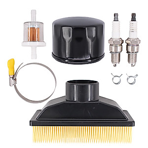 ApplianPar Air Filter Cleaner 11013-0727 Oil Filter Spark Plug Fuel Filter Tune Up kit for Kawasaki FR541V FR600V 4-Cycle Engines Lawn Mower Replaces 11013-7050 99999-0383