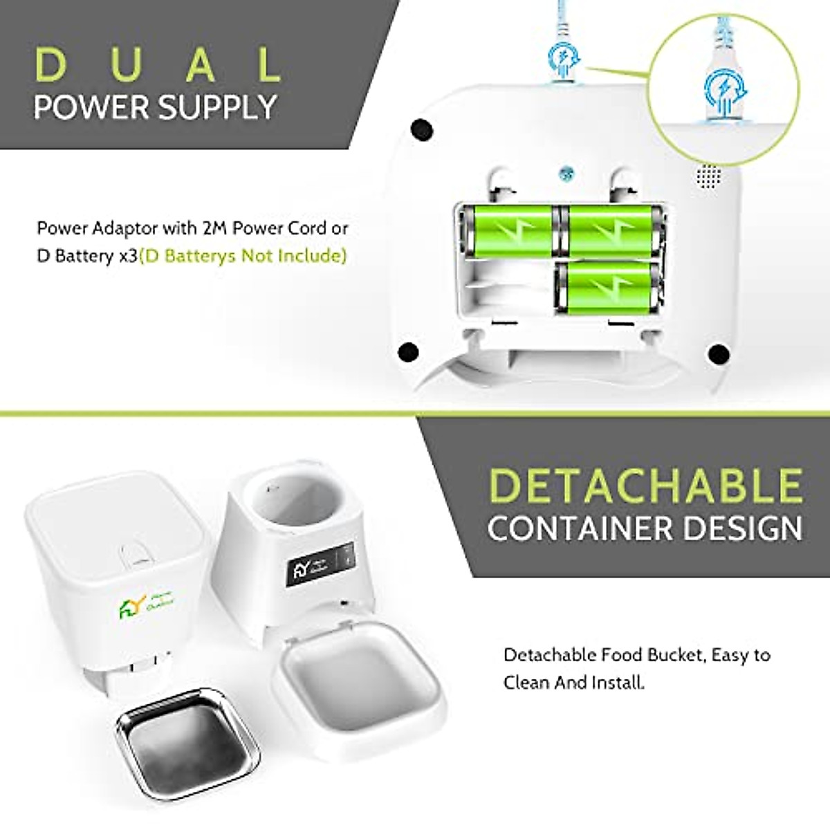 S.Y. 7L Automatic Cat Feeder Wi-Fi Enabled Smart Pet Feeders for Dogs and Cats, Auto Timed Dry Food Dispenser with Portion Control, APP Control