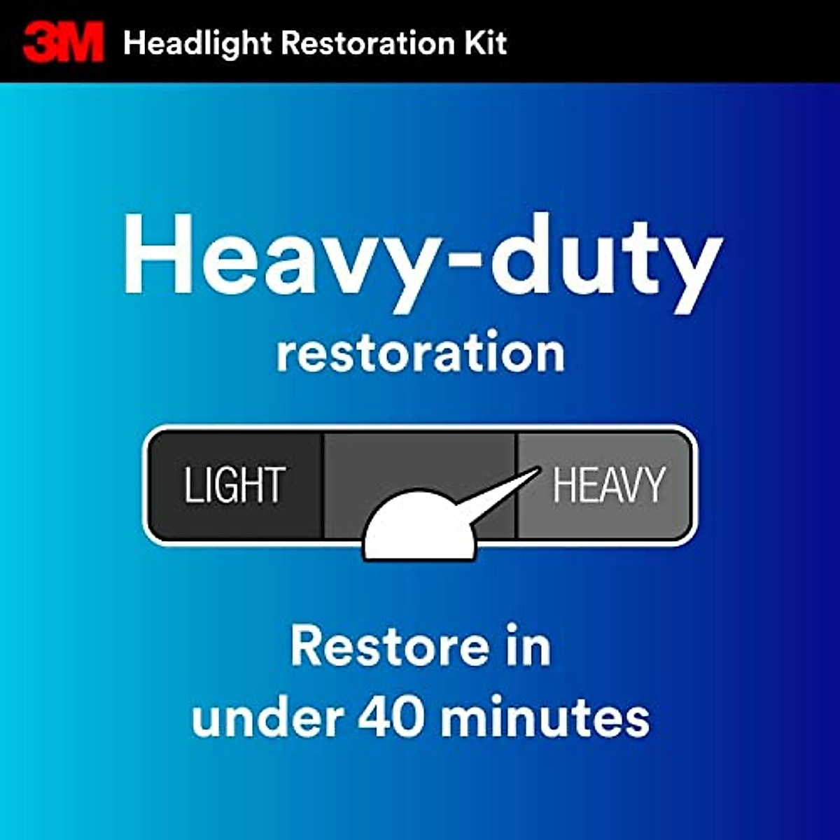 3M Headlight Restoration Kit, Heavy Duty 2-Pack, Easy Heavy Duty Car Headlight Restoration System, Headlight Cleaner and Restorer, Use With A Household Drill
