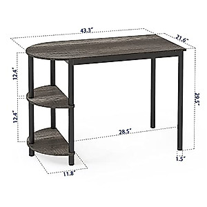 Elephance Small Dining Table/Kitchen Table with Storage, Multifunctioal Workstation Desk for Dining Room, Living Room, Bistro.(Black Oak)