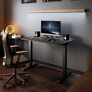 EUREKA ERGONOMIC Electric Standing Desk, Height Adjustable Computer Desk Dual Motors, Sit Stand Desk Home Office Desks with 47 x 24 Inches Whole Piece Desk Board, Ergonomic Memory Controller