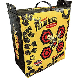 Morrell Yellow Jacket YJ-400 Portable Super Duper Field Point Archery Bag Target Replacement Cover w/ Deer Vitals, Bullseyes, and Carry Handle, Yellow
