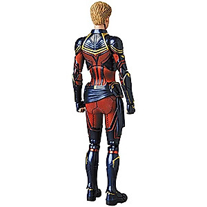 MAFEX No. 163 Captain Marvel Endgame Version, Total Height Approx. 5.9 inches (150 mm), Painted Action Figure