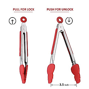 OIULO 3PCS Christmas Silicone Mini Tongs, 7 Inch Christmas Style Tongs, Small Kids Colourful Tongs for Serving Food, Ice Cube, fruits, Sugar, Festival Set of 3（Christmas Tree Snowman Gingerbread Man）
