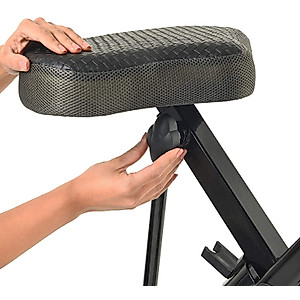 Exerpeutic Bluetooth Smart Foldable Bike with Resistance Bands and Free MyCloudFitness App, Black Folding Bike