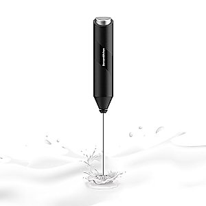 Bonsenkitchen Milk Frother Handheld, Electric Milk Foam Maker with Stainless Steel Whisk, Hand Drink Mixer for Coffee, Lattes, Cappuccino, Matcha, Battery Operated, Electric Stirrer Coffee Mixer Wand