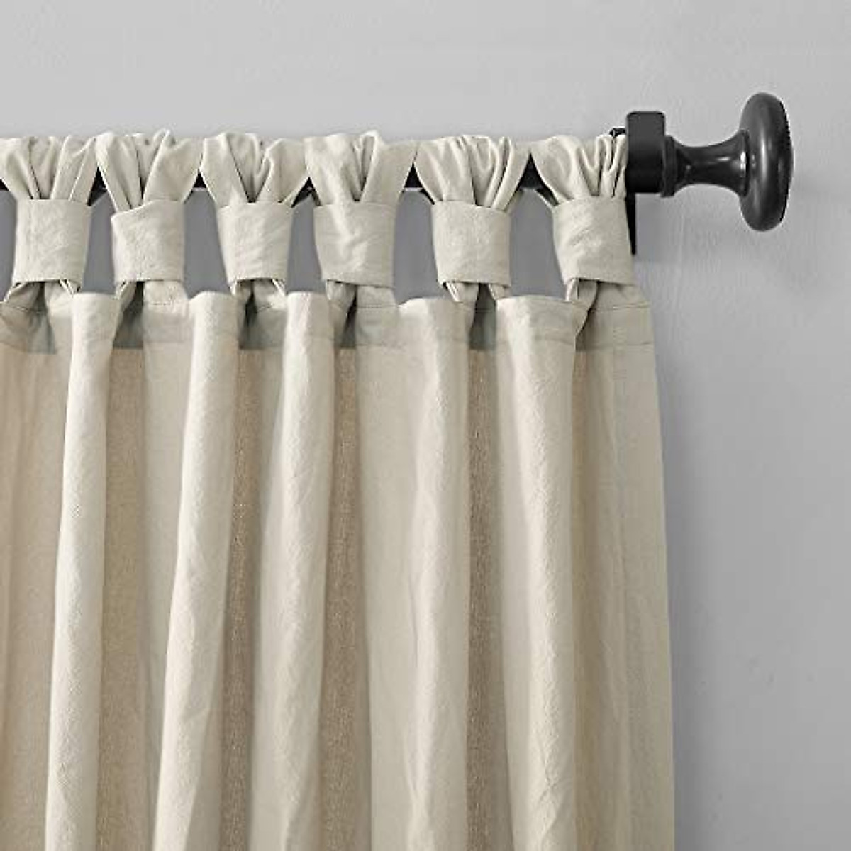 Archaeo Washed Cotton Twist Tab Curtain, 52" x 95", Oatmeal