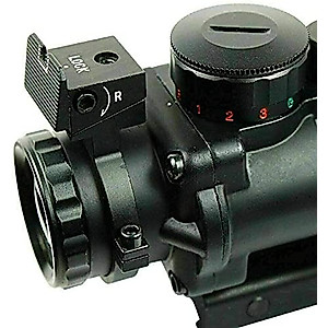 DB TAC INC 4x32 Red/Green/Blue Triple Illuminated Mil-Dot Range Reticle Scope for Picatinny/Weaver Rail