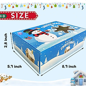 MISS FANTASY Christmas Cookie Boxes with Window 20 Pack Cookie Containers for Gift Giving Cookie Exchang Containers Boxes Holiday Cookie Containers for Treats Cookie Containers for Gift Giving