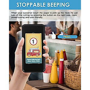 Crispaire Restaurant Pager System Pagers for Restaurants Waiting Buzzers Wireless Calling System Social Distancing Buzzer Long Working Distance Mute Function Food Truck Church Hospital (20 pagers)