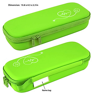 ButterFox Premium Stethoscope Case with Divider and ID Slot for 3M Littmann Classic III, Cardiology IV Diagnostic and More Stethoscopes with Pocket for Nurse Accessories (Lime Green)