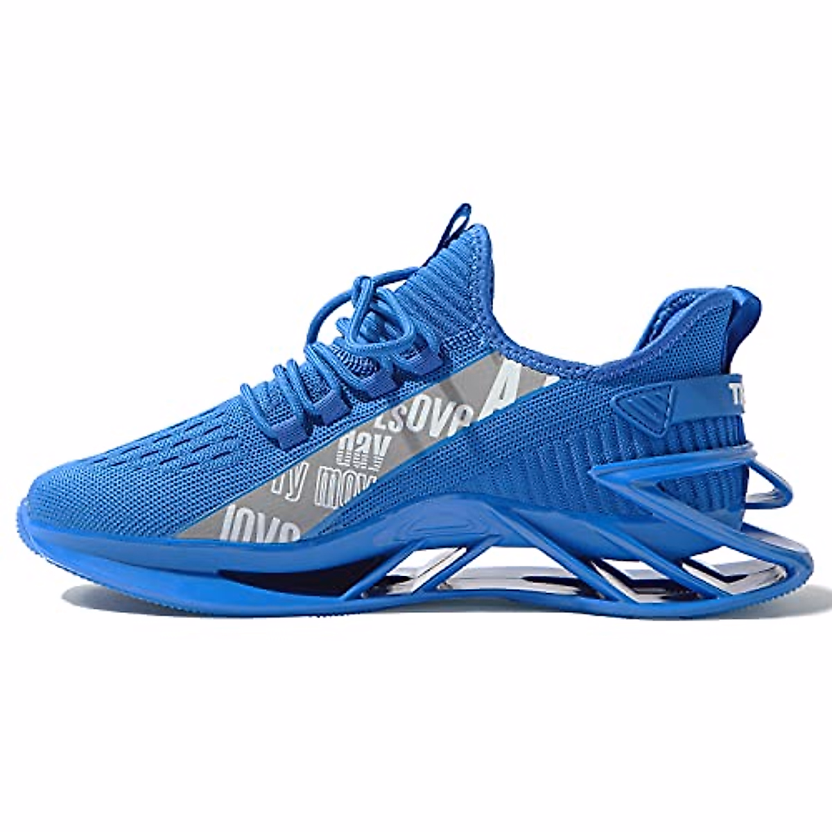 kokib Men's Running Sports Walking Shoes Mesh Lightweight Breathable Athletic Jogging Fashion Sneakers Blue