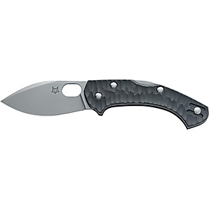 Fox Knives Zero 2.0 Desert Warrior FX-FA311 GY, Jens Anso Design Lockback Folding Pocket Knife, 6.30in N690Co Stainless Steel Blade, FRN Handle, Thumb Hole Opener, EDC Every Day Carry (Gray)