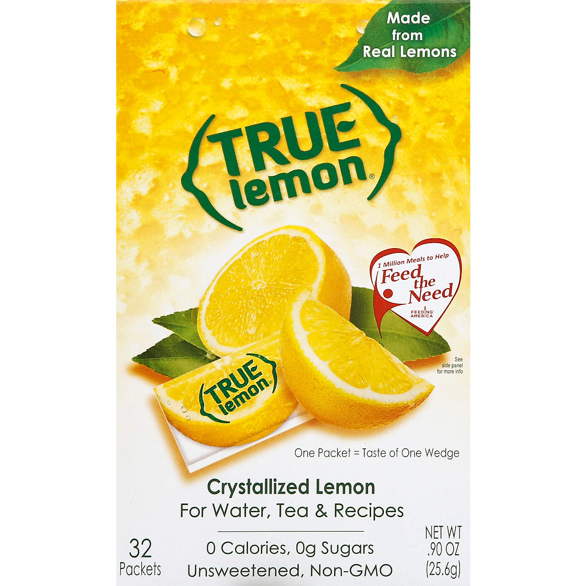 True Lemon, Lemon Crystallized Packets, 0.9 Ounce