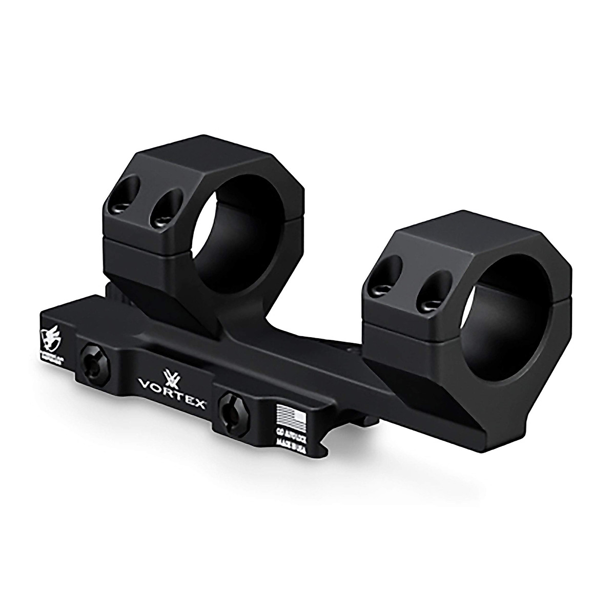 Vortex Optics Precision Quick-Release Extended Cantilever 30mm Riflescope Mount - 2-Inch Offset - Picatinny Compatible, Made in USA - Unlimited, Unconditional Warranty