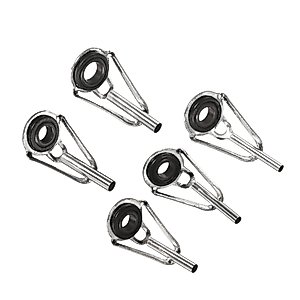 PATIKIL 1.6-2.4mm Tube Dia Fishing Rod Tips Repair Kit, 10 Pack Iron Ring Guide for Saltwater Freshwater Fishing, Silver Tone