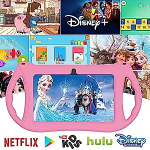 RliyOliy Kids Tablet, 7 inch Tablet for Kids, Android 11 Tablet, 3GB RAM 32GB ROM Toddler Tablet with Bluetooth, WiFi, GMS, Parental Control, Dual Camera, Shockproof Case, Educational, Games