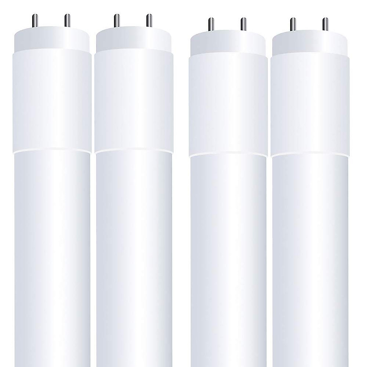 Feit Electric T8 LED Bulbs 4 Foot, 32 Watt Equivalent, Type A Tube Light, Plug & Play, T8 or T12 LED Fluorescent Replacement, Frosted, T48/830/LEDG2/4, 3000K Warm White, (Pack of 4)