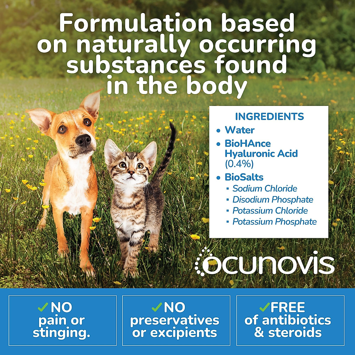 Sentrx Ocunovis Gel Eye Drops for Dogs & Cats, Eye Lube for Dogs Allergy Relief Lubricant, Dogs with Dry Eyes, Artificial Tears, 10 ml