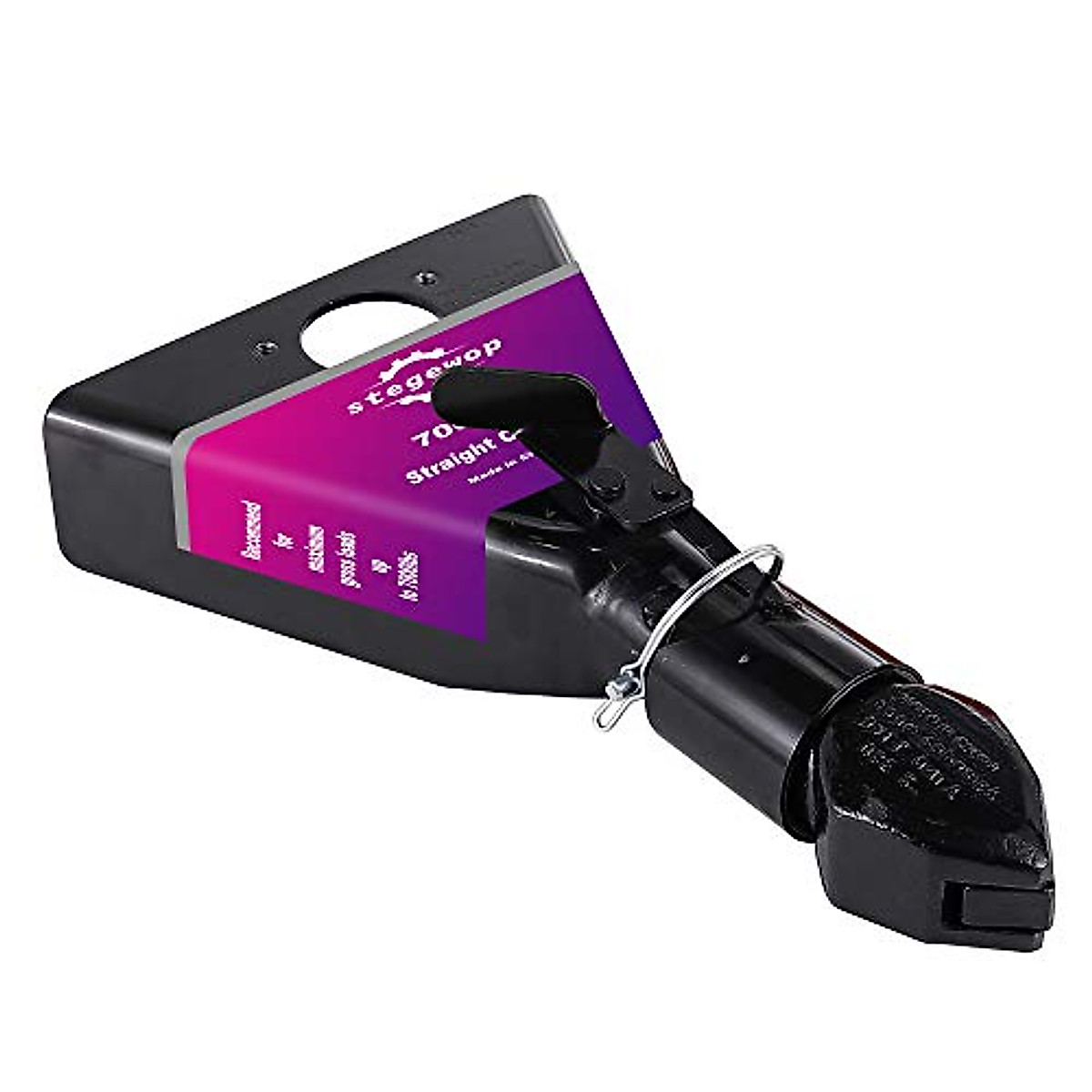 Stegewop 2" Forged A-Frame Trailer Coupler with Trigger Latch SAE Class IV 7000 lb for Towing RV, Boat, Camper (Black)(7000LBS 2")