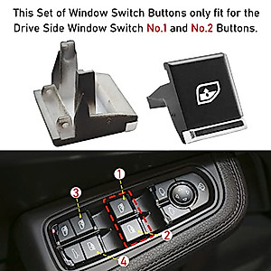 Jaronx 2PCS Driver Side Window Switch Buttons Compatible with Porsche Cayenne 2011-2018,Compatible with Panamera 2011-2016, Compatible with Macan 2015-2022, Power Window Switch Button Replacements