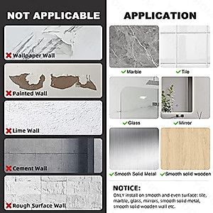 YOHOM White Adhesive Floating Shelf for Bathroom Tile Wall Stick on Shower Shelf Rack No Drilling Plastic Lightweight Shelf Organizer with Gray Guard