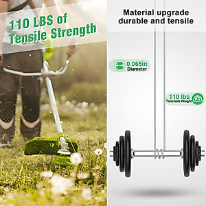 11 PCS 0.065" Dual Trimmer Line(2900719) Replacement Suitable for Greenworks Weed Wacker 2101602,2101602A,STBA40B210, BST4000,Replacement Trimmer String and Cap Cover(9 Spools+2 Caps)