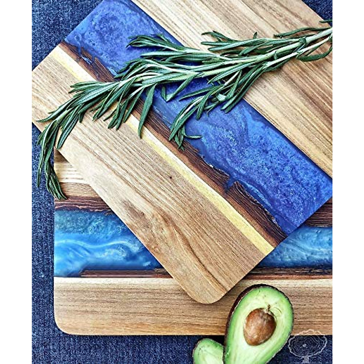 Epoxy Resin Board | Handcrafted River Board, Epoxy Resin Wooden Serving Board Antipasto Platter Charcuterie, Gift Board