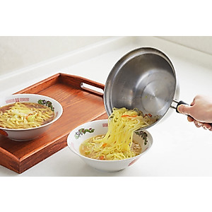 Yoshikawa 1216029 Single-Handed Pot, Gas Flame and Induction Compatible, 7.1 inches (18 cm), Donburi Ramen, Stainless Steel, Made in Japan, Pot, Deep Spout Included, For One Person