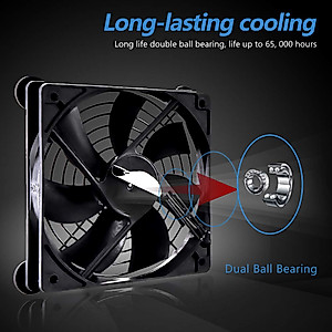 SCCCF Dual 120mm USB Speed Control Fan, 5V Portable Cooling Fan for Flat-Screen TV Receiver Router DVR PlayStation Xbox Computer Cabinet Cooler