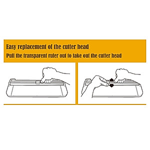 Paper Cutter A5 Paper Trimmer Titanium Scrapbooking Tool with 1pcs Replacement Cutting Blade,for Scrapbooking, Picture Cutting, Label Design, Photos，Comes with a Replacement Cutting Blade Blade