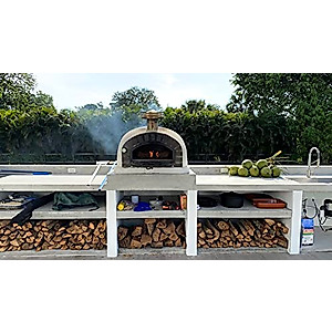 Pizzaioli Stone Arch Traditional Brick Pizza Oven. Premium Triple Insulated for Delicious Outdoor Grilled Steaks, Fish, Veggies, Bread. Cooks Pizzas in 90 Seconds