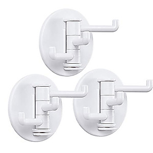 Adhesive Hooks, Towel Hooks for Bathrooms, Kitchen, Upgrade Adhesive Wall Hooks for Hanging Towels(3Packs)